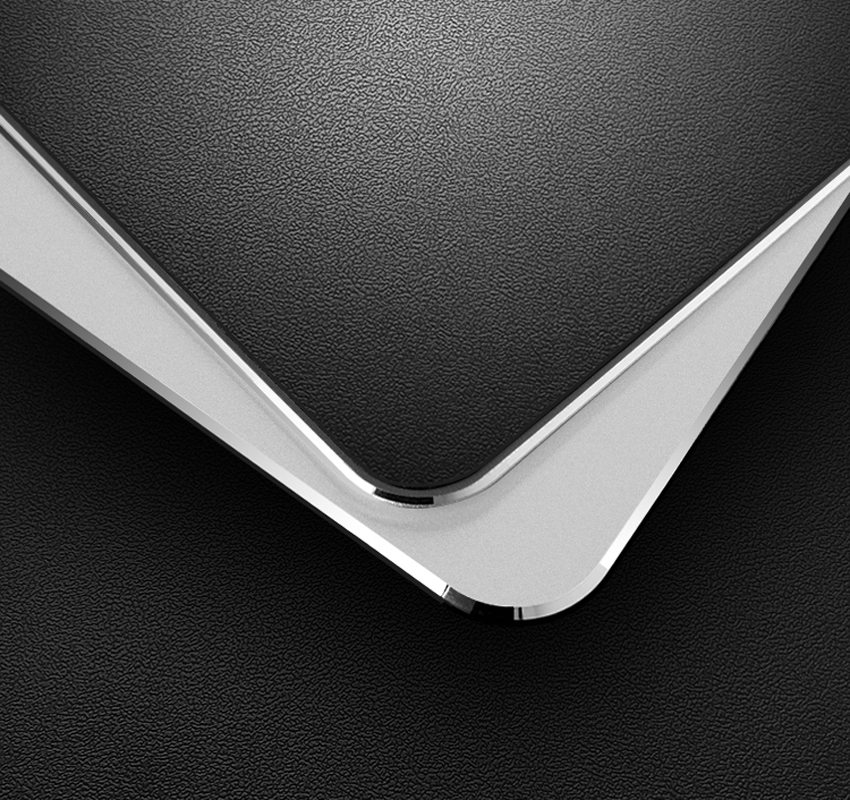 Metal aluminum leather mouse pad