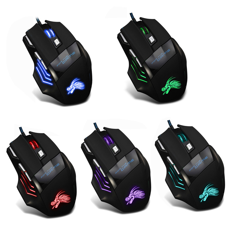 Optical wired led gaming mouse